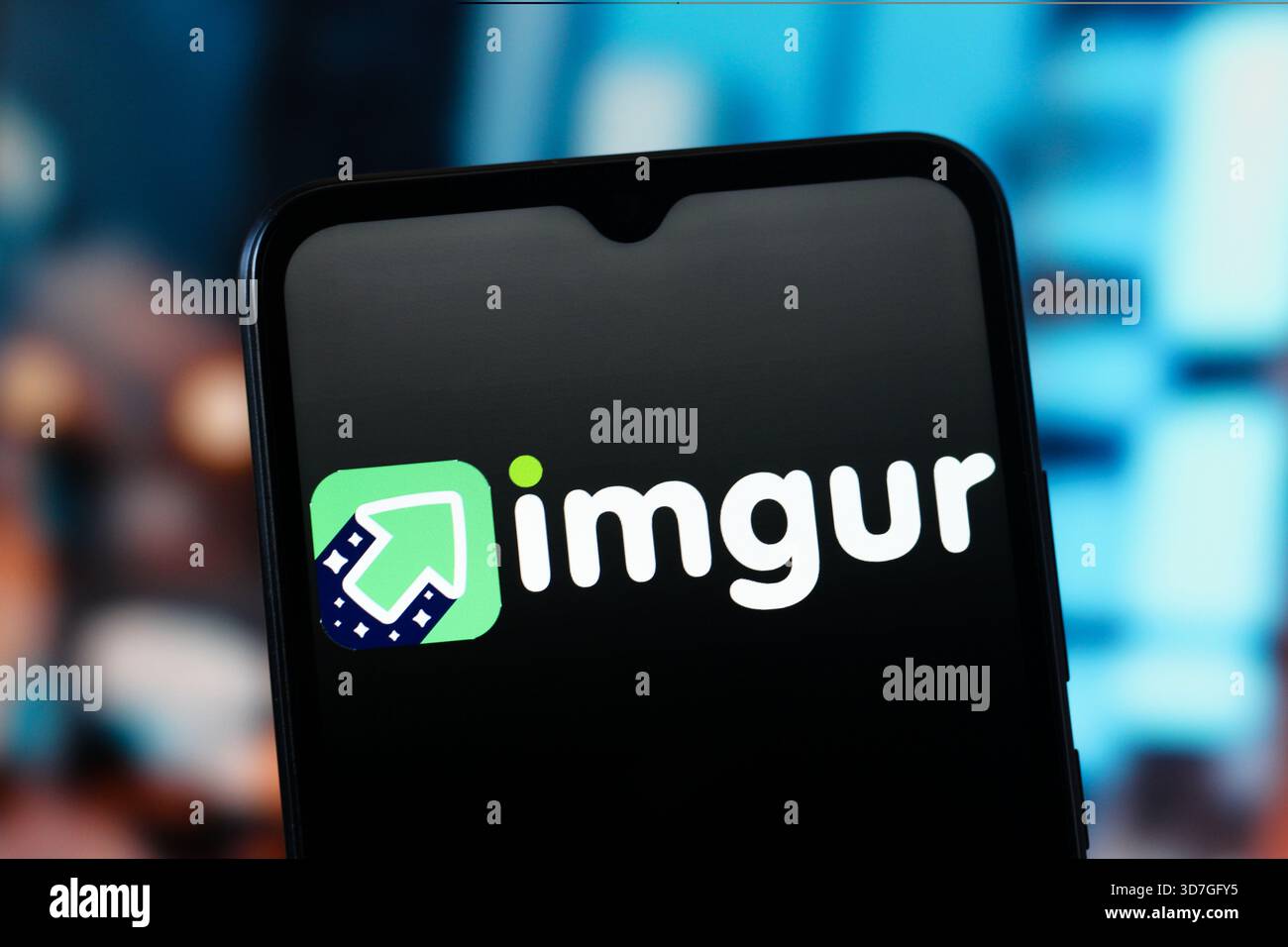 November 25, 2025, Canada: In this photo illustration, the Imgur logo ...