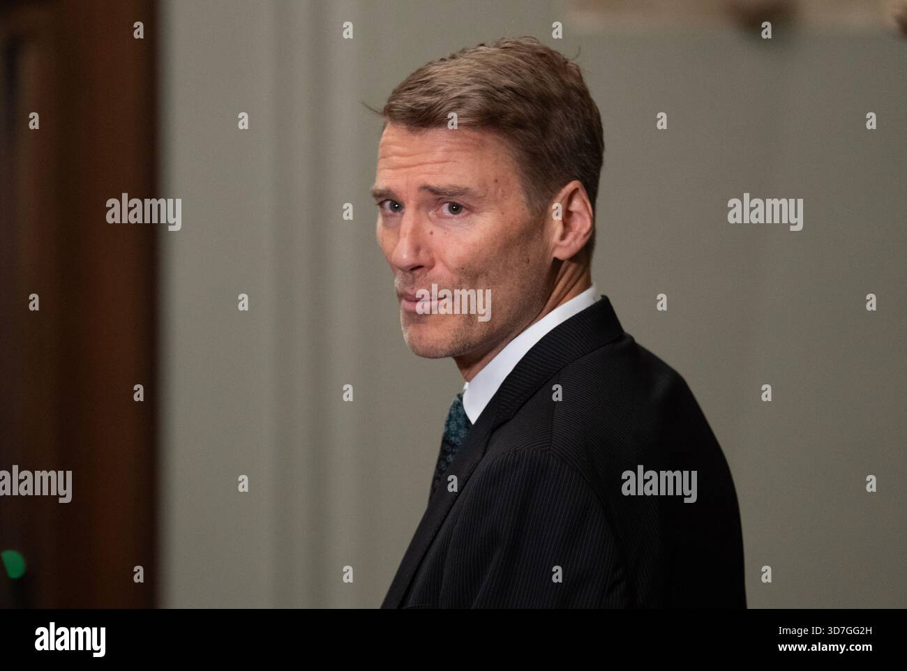 Minister of Housing and Infrastructure Gregor Robertson makes his way ...