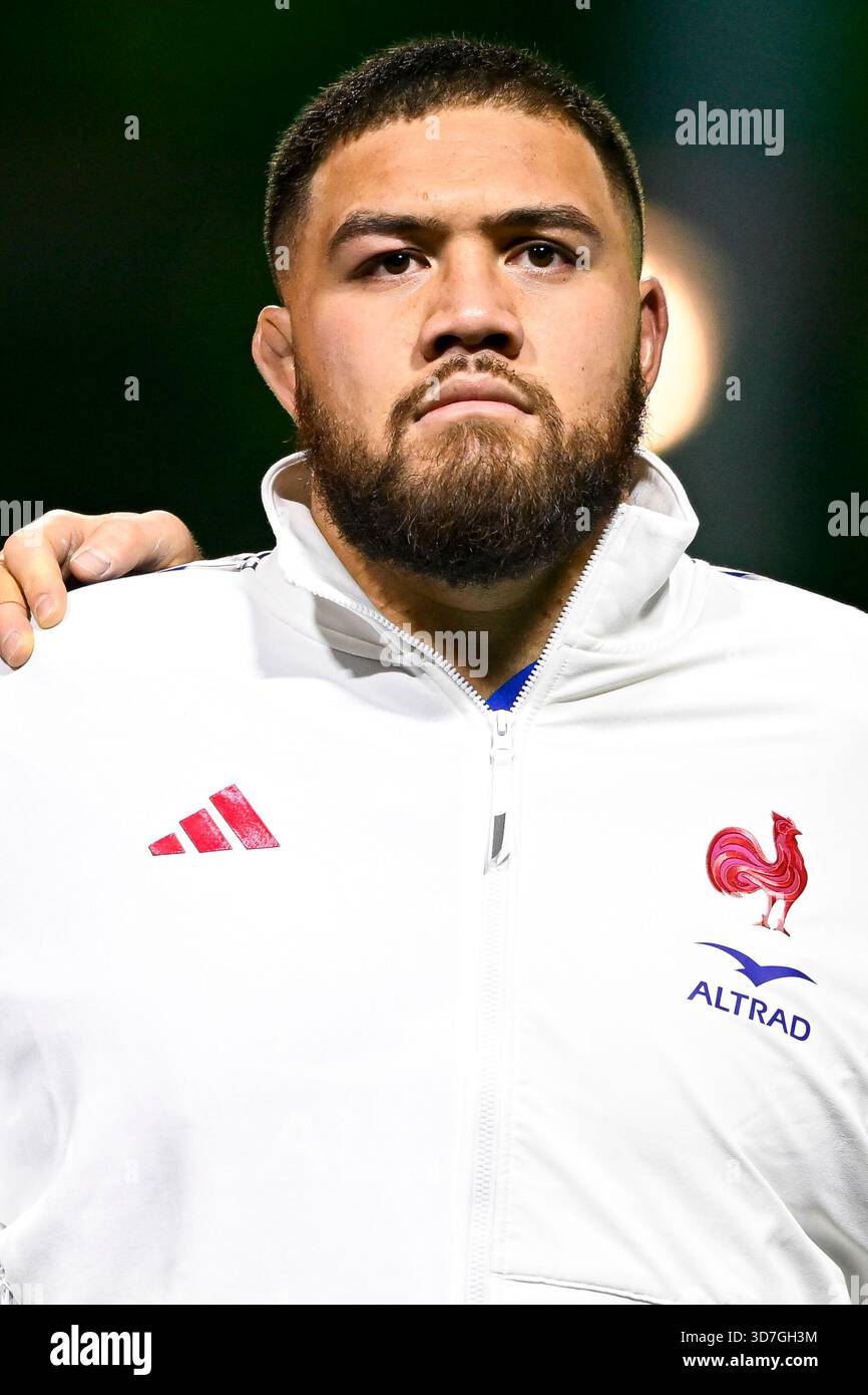 Emmanuel Meafou during the Quilter Nations Series rugby union match ...