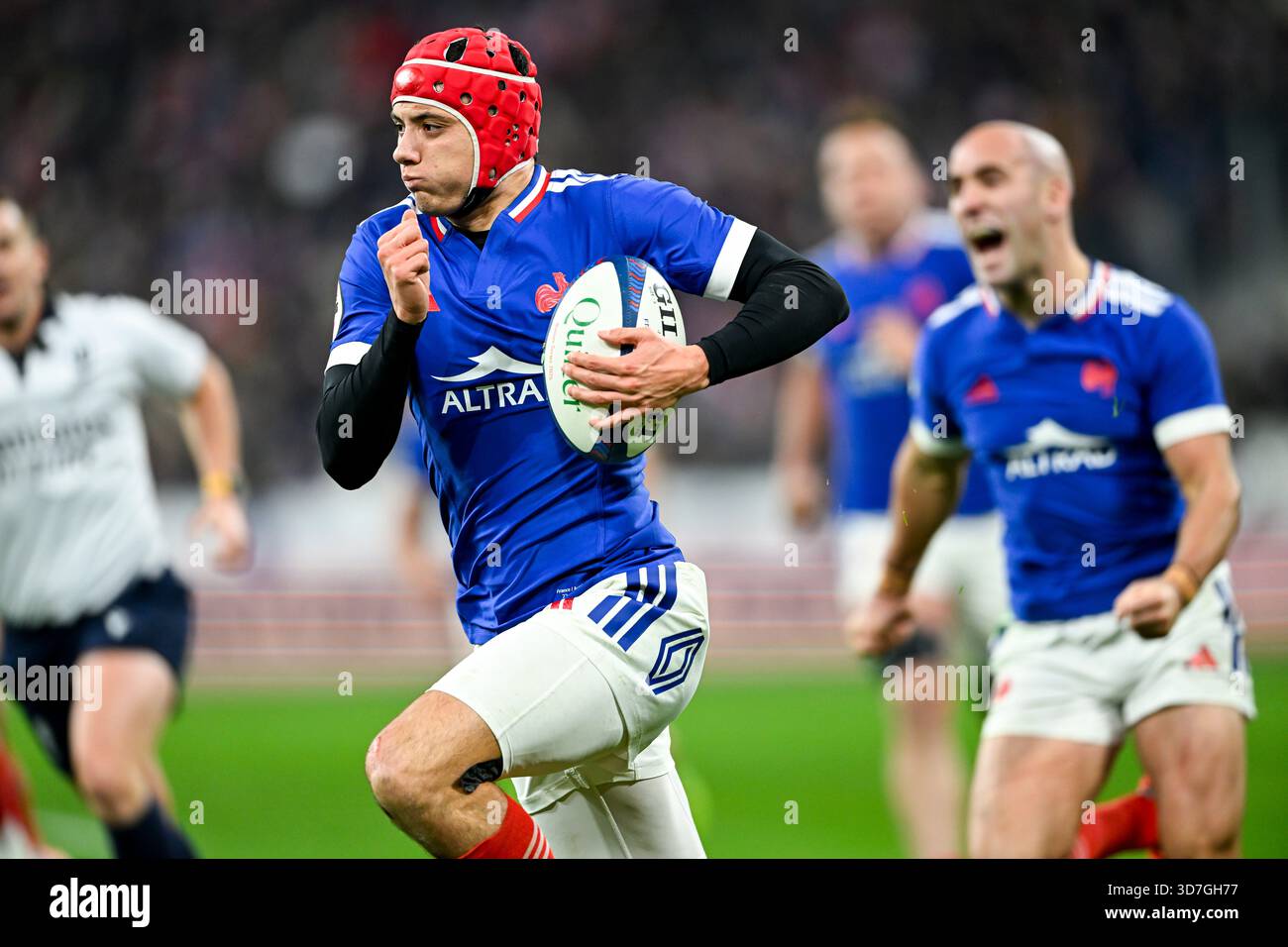 Louis Bielle-Biarrey during the Quilter Nations Series rugby union ...