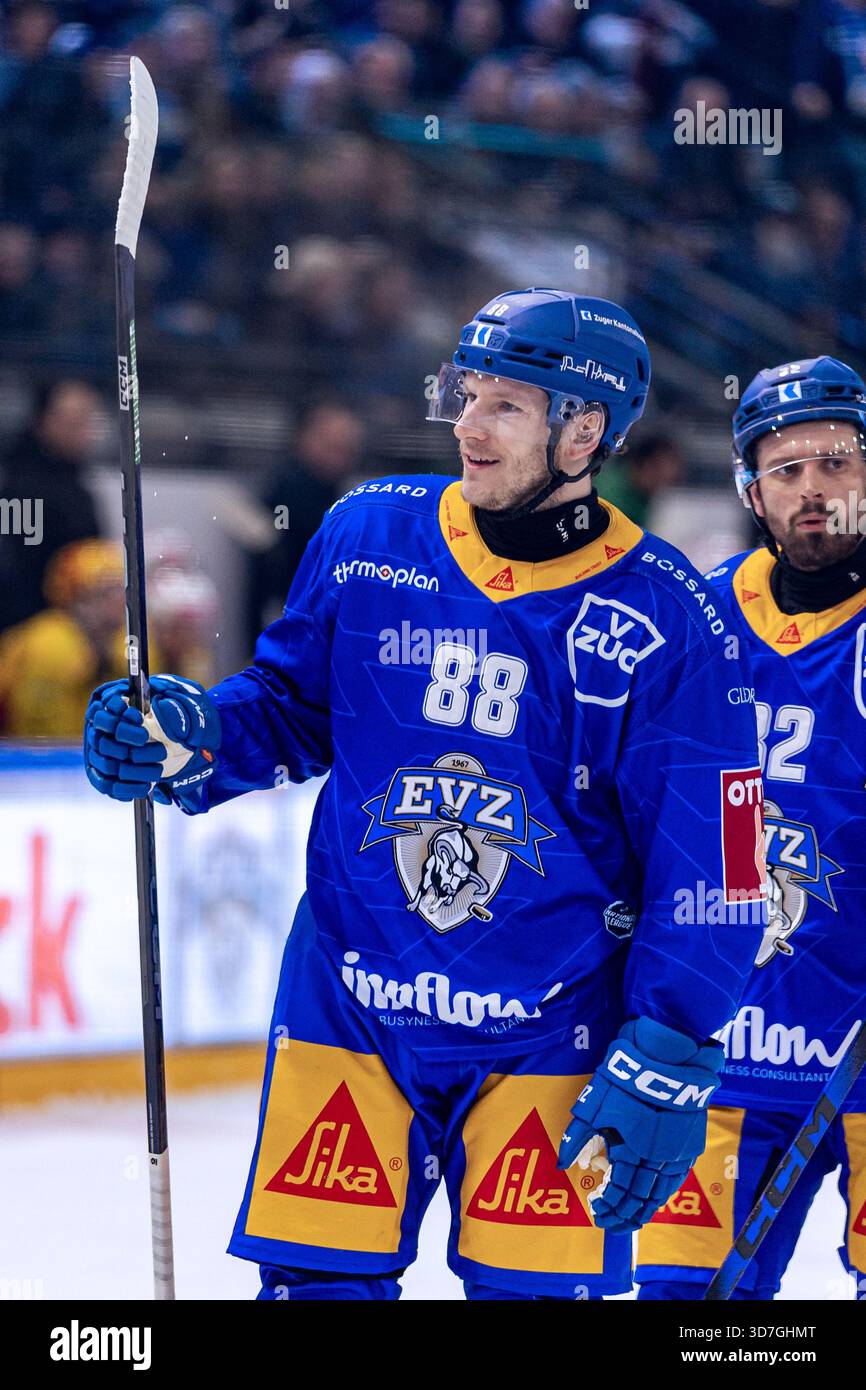 Sven Senteler #88 (EV Zug) - November 25, 2025 - National League ...