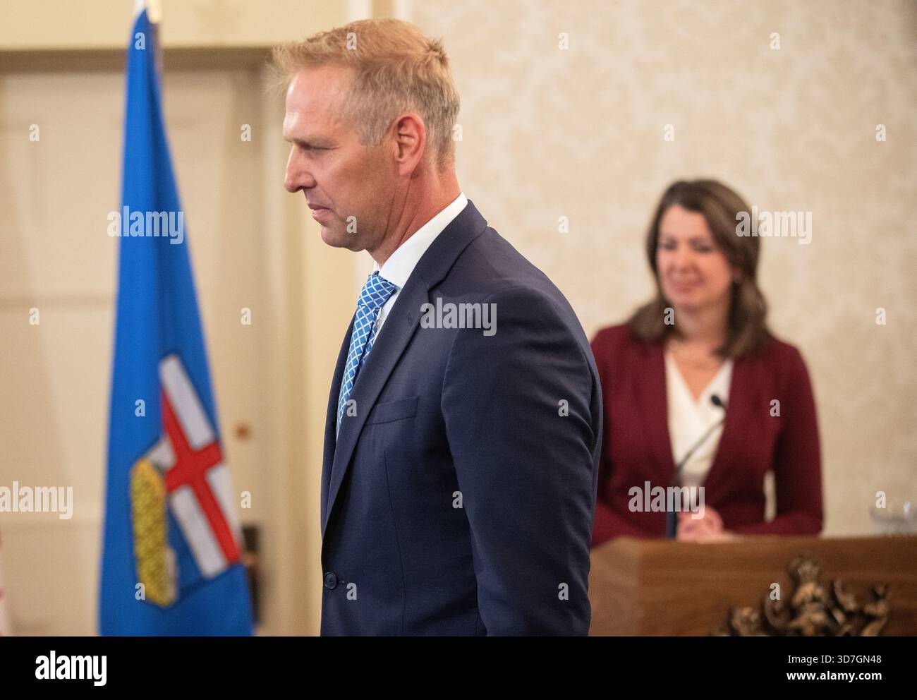 Minister of Affordability and Utilities Nathan Neudorf is sworn into ...