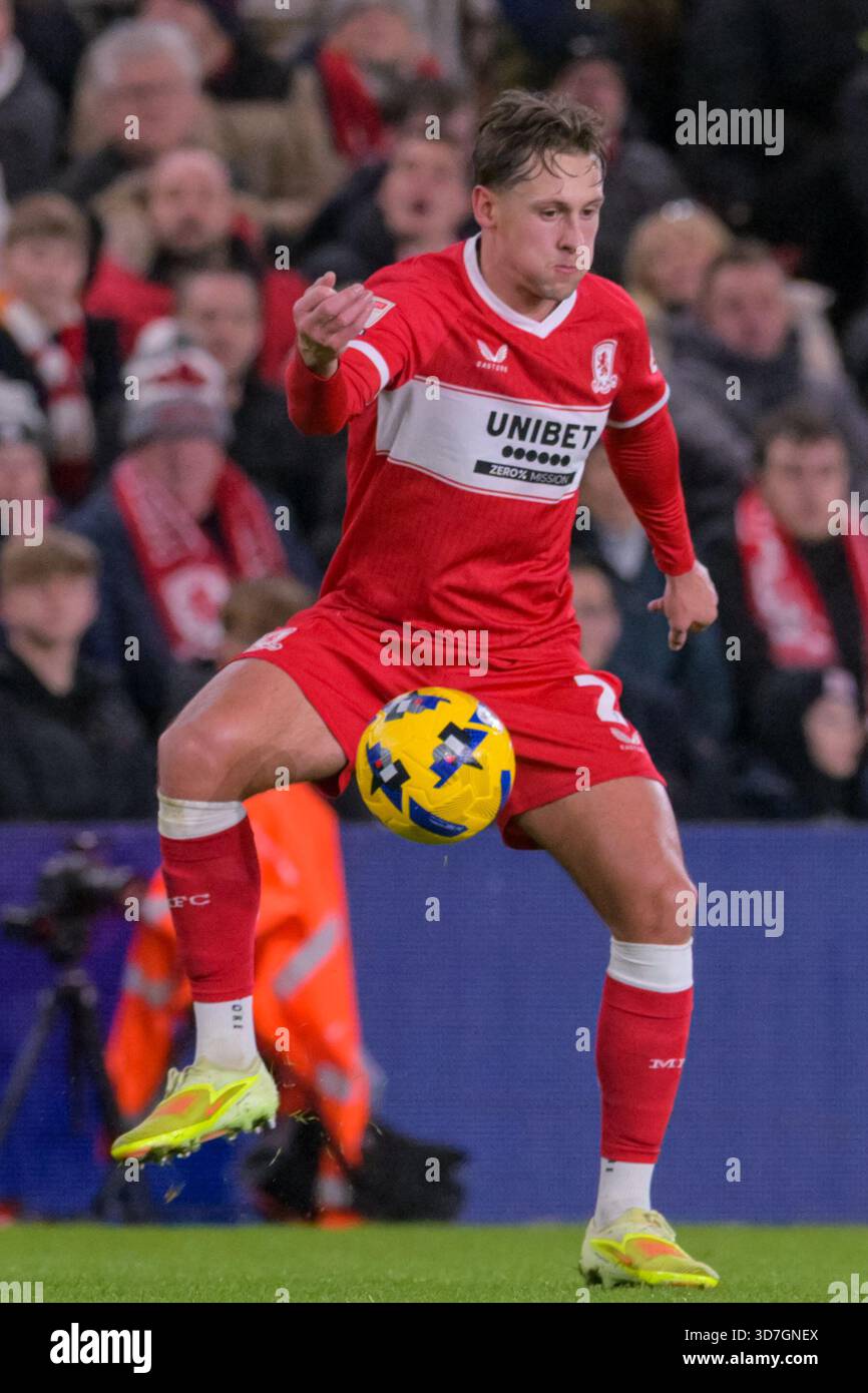 Callum Brittain during the Sky Bet Championship match between ...