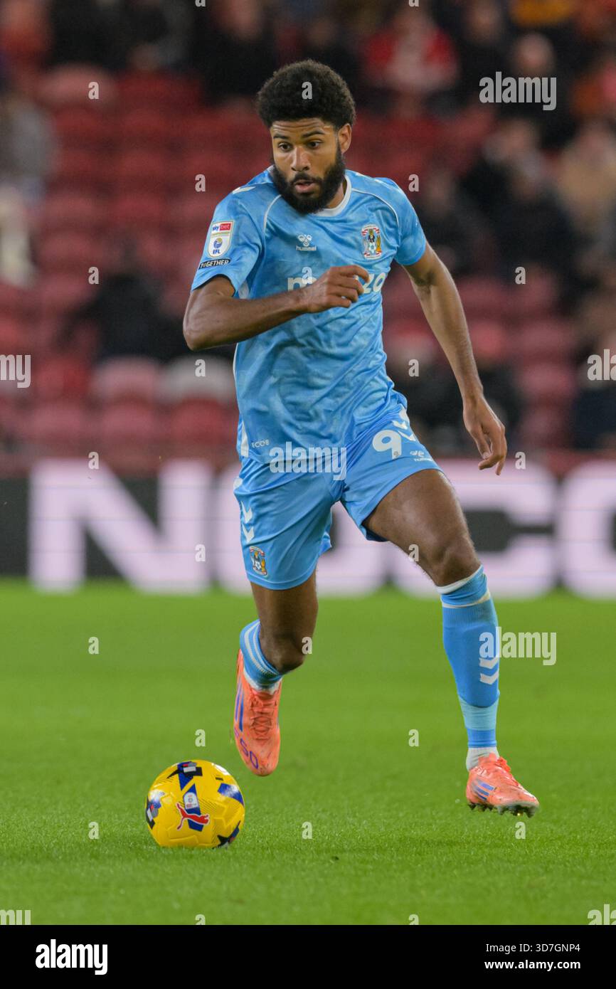 Ellis Simms of Coventry City during the Sky Bet Championship match ...