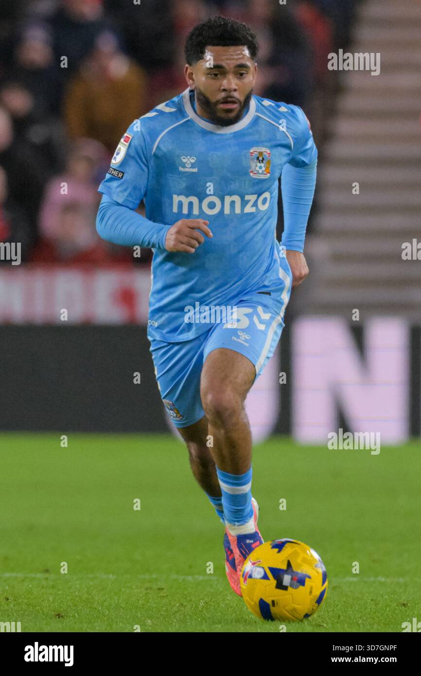 Jay Dasilva of Coventry City during the Sky Bet Championship match ...