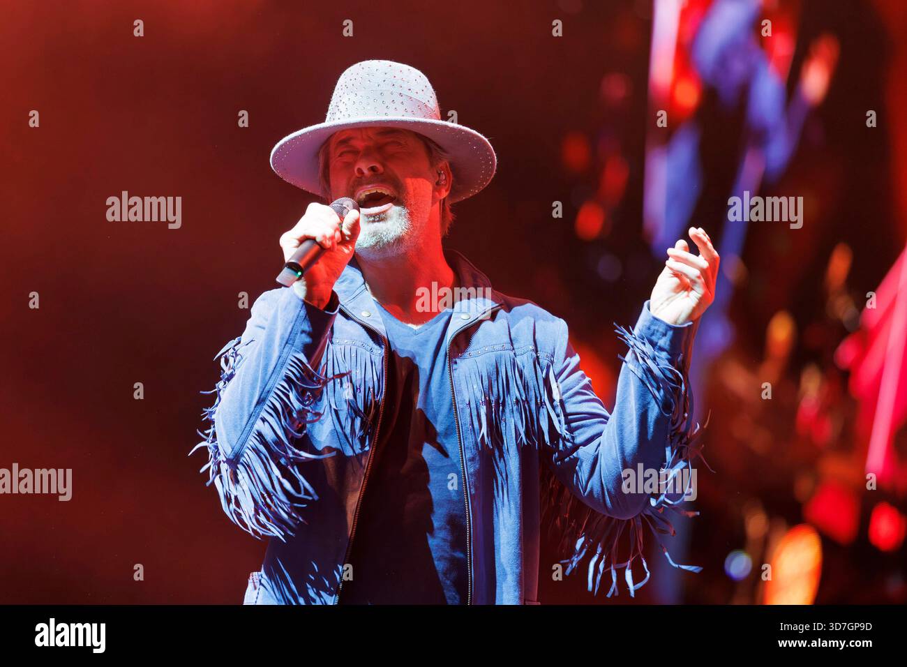 Sänger Jay Kay Jason Luis Cheetham von der Band Jamiroquai live in der ...