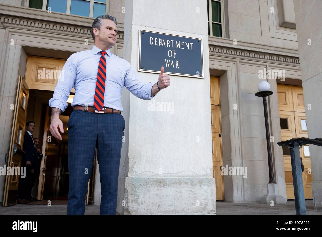 Secretary of War Pete Hegseth finishes the installation of a Department ...