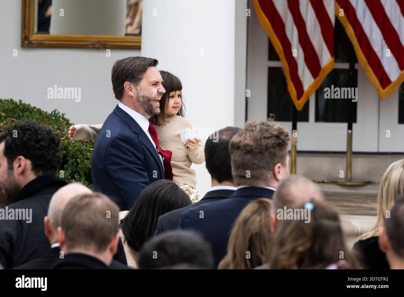 United States Vice President JD Vance and his daughter Mirabel Vance ...
