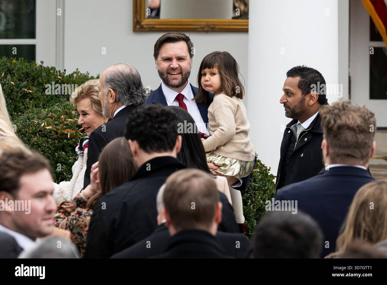 United States Vice President JD Vance and his daughter Mirabel Vance ...