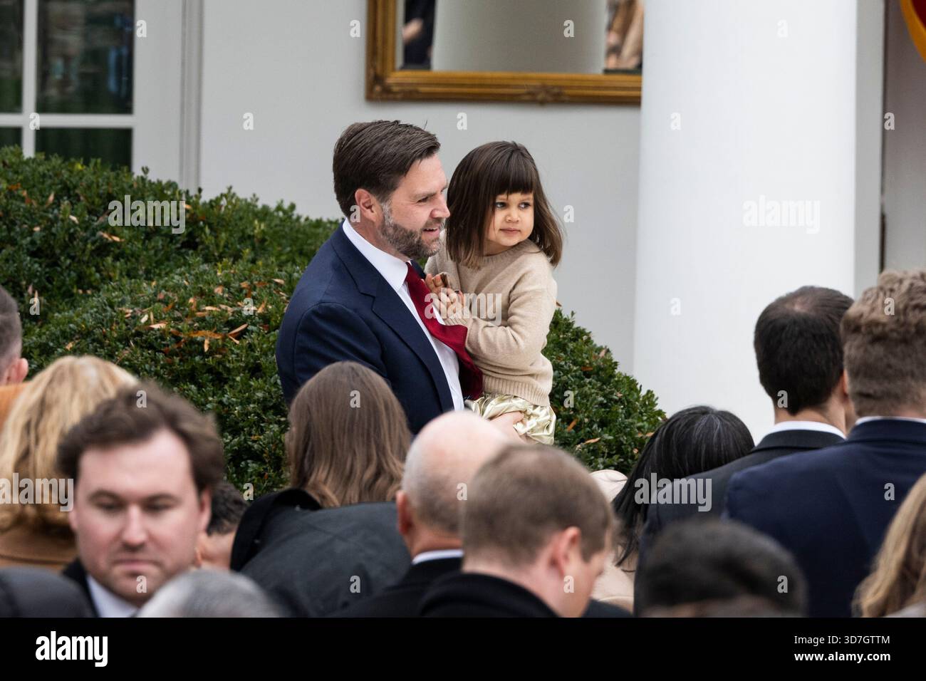 United States Vice President JD Vance and his daughter Mirabel Vance ...
