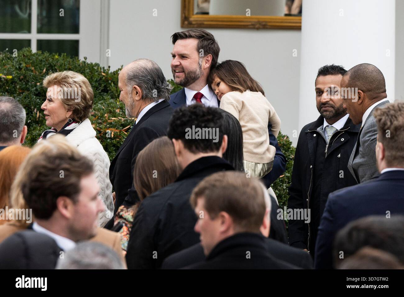United States Vice President JD Vance and his daughter Mirabel Vance ...