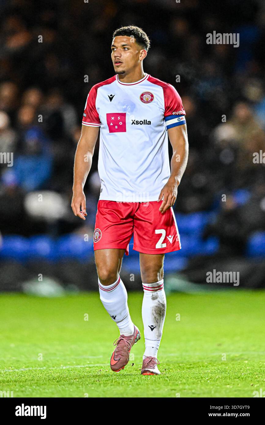 Luther James Wilden (2 Stevenage) looks on during the Sky Bet League 1 ...