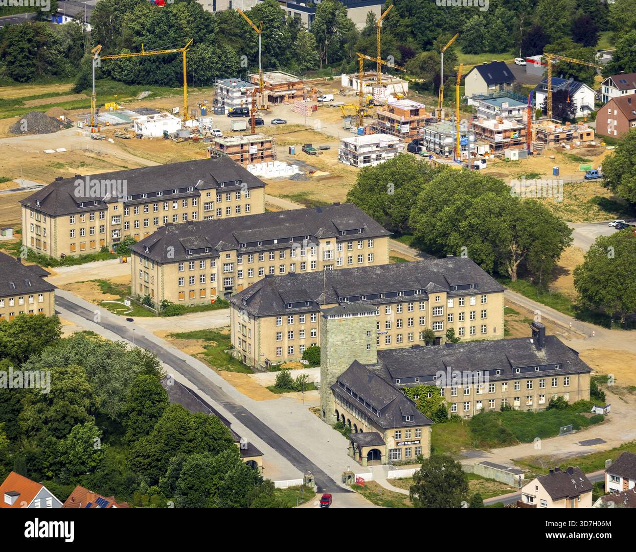 Aerial view of the Soester Adam barracks which Belgian quarter is in ...