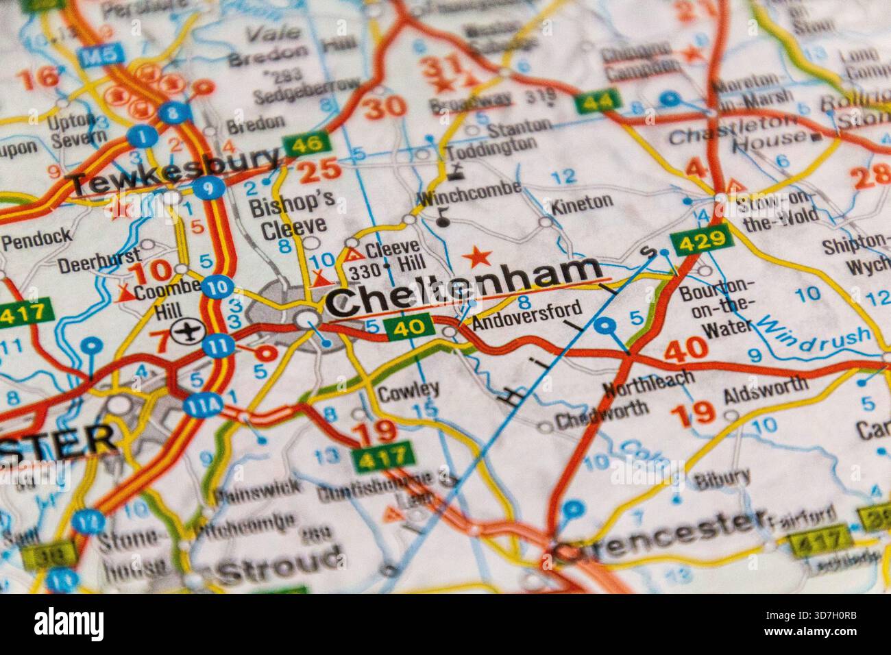 Map of cheltenham hi-res stock photography and images - Alamy