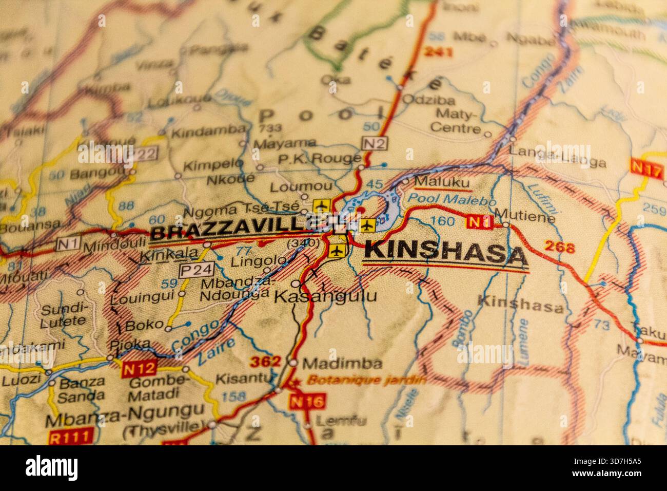 Map of kinshasa hi-res stock photography and images - Alamy