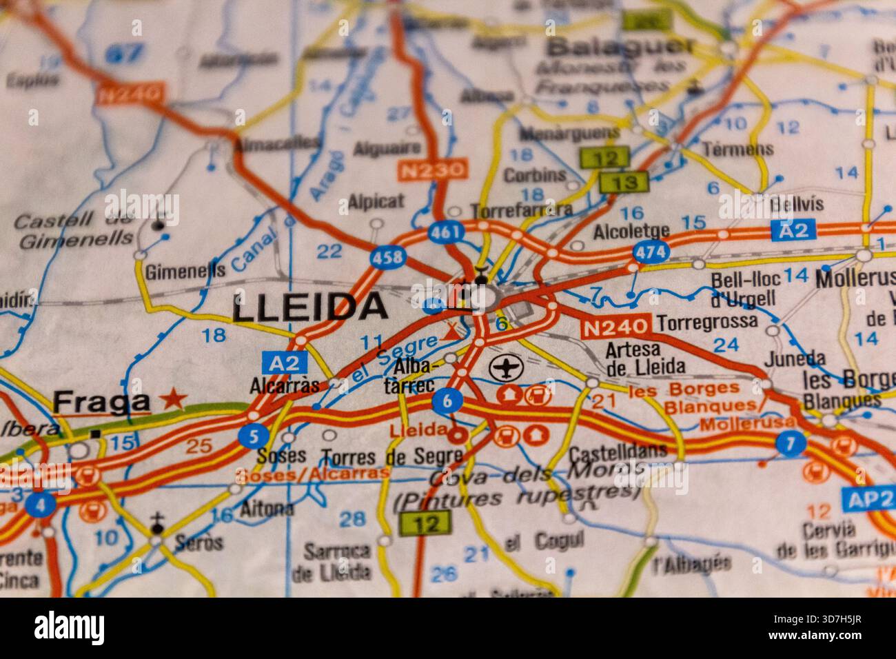 Lleida map hi-res stock photography and images - Alamy