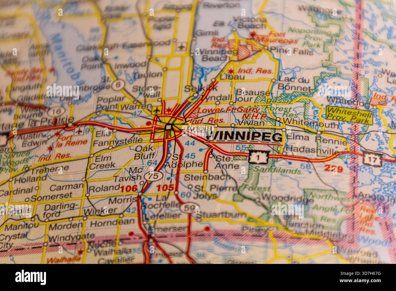 Map winnipeg city manitoba hi-res stock photography and images - Alamy