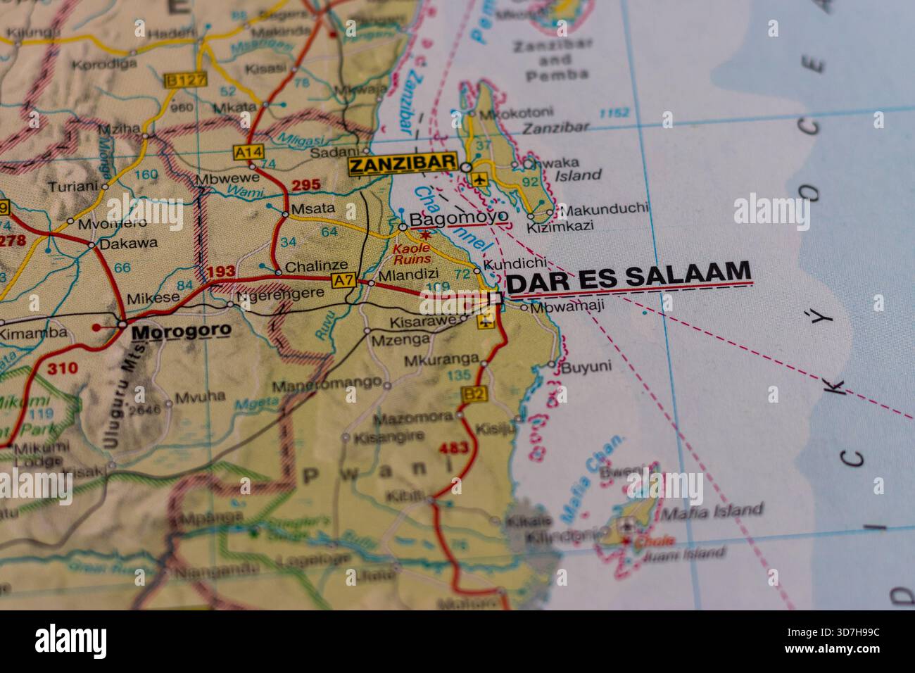 Dar es salaam city map hi-res stock photography and images - Alamy