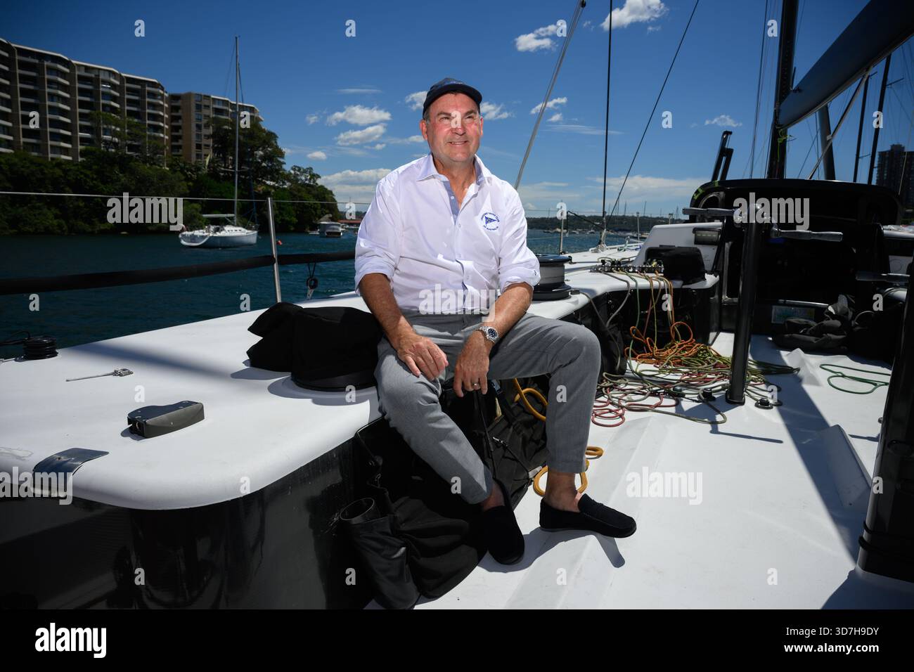 Celestial V70 skipper Sam Haynes poses for a photograph during the ...
