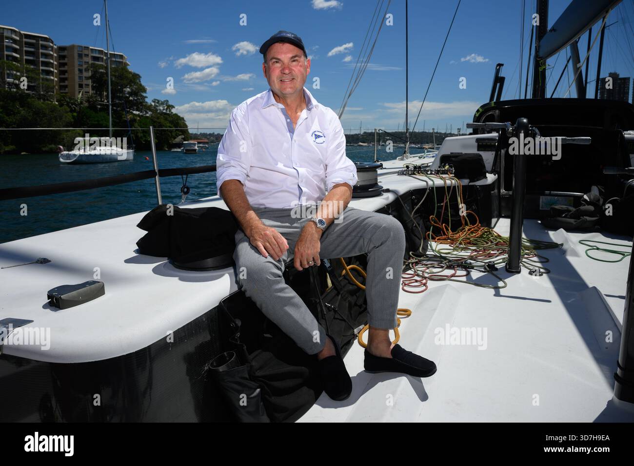 Celestial V70 skipper Sam Haynes poses for a photograph during the ...