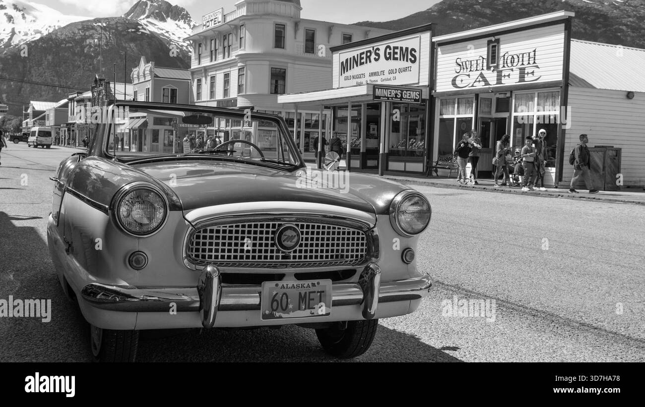 Skagway, Alaska, USA - July 07, 2019: Nash Metropolitan 1959 retro ...