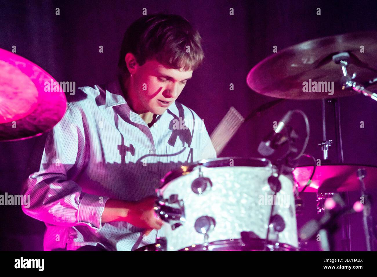 London, United Kingdom. 25h November 2025. Drummer Douglas Frost with ...