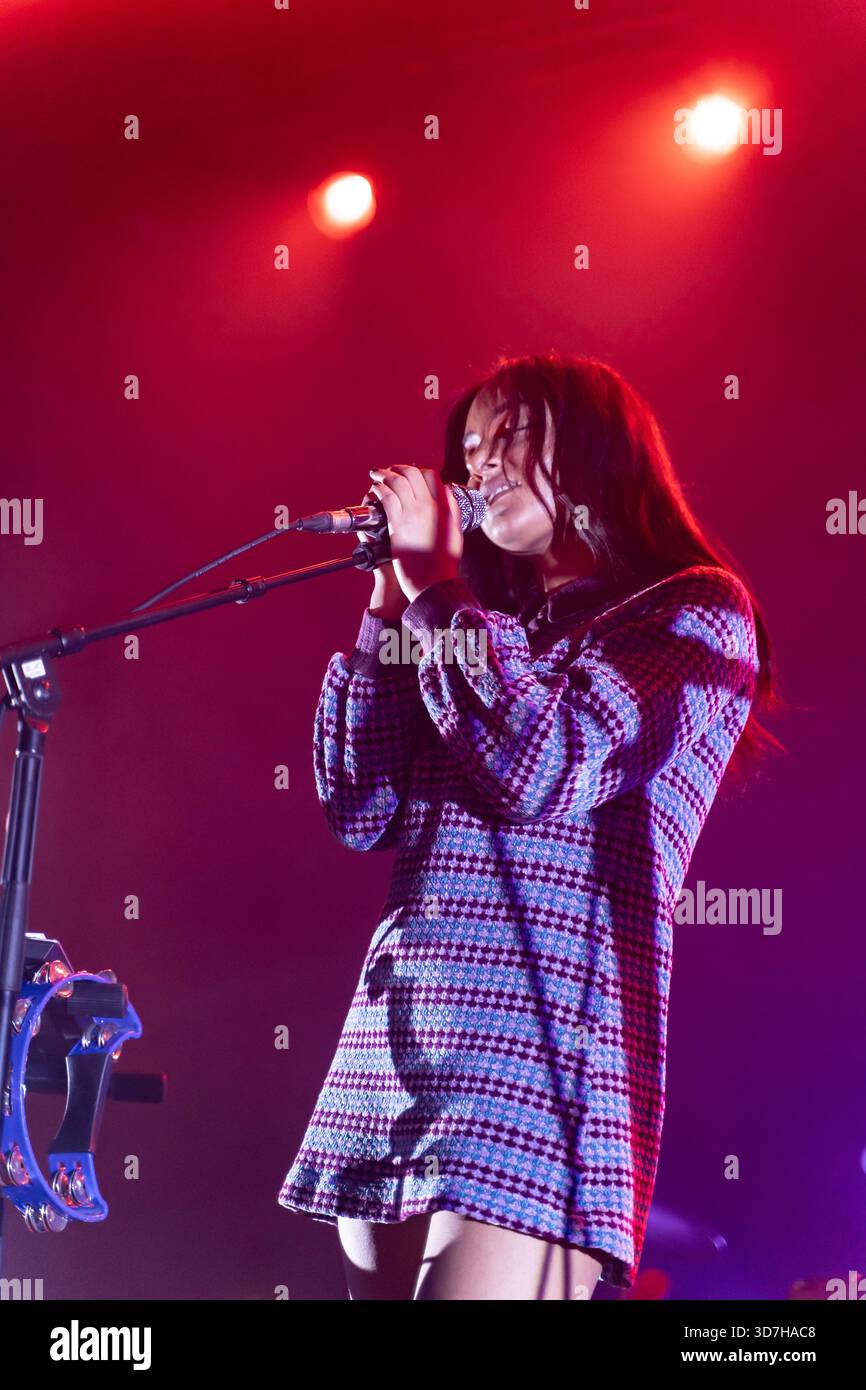 London, United Kingdom. 25h November 2025. Singer Lily Fontaine fronts ...