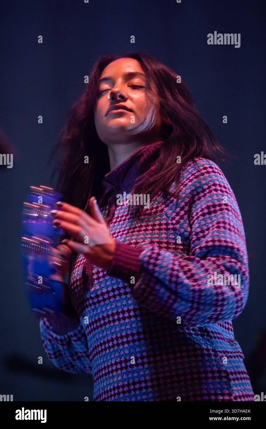 London, United Kingdom. 25h November 2025. Singer Lily Fontaine fronts ...