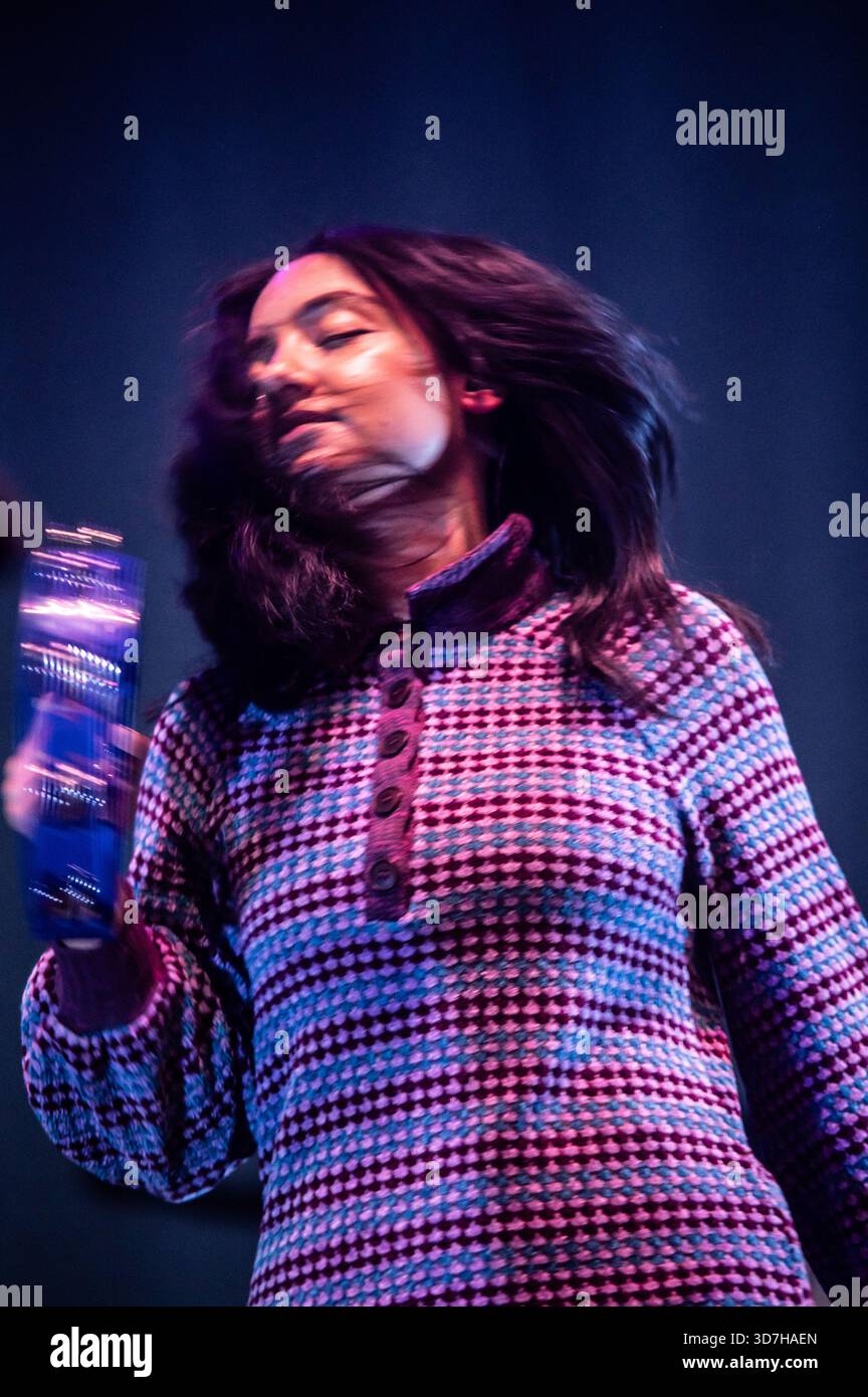 London, United Kingdom. 25h November 2025. Singer Lily Fontaine fronts ...