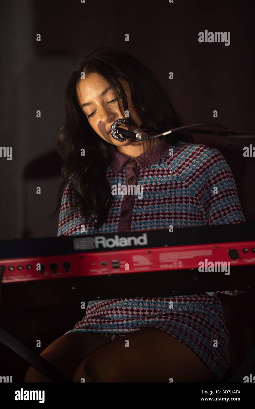 London, United Kingdom. 25h November 2025. Singer Lily Fontaine fronts ...
