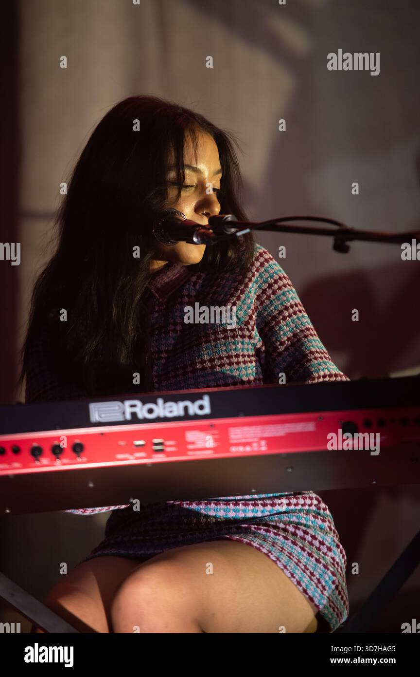 London, United Kingdom. 25h November 2025. Singer Lily Fontaine fronts ...