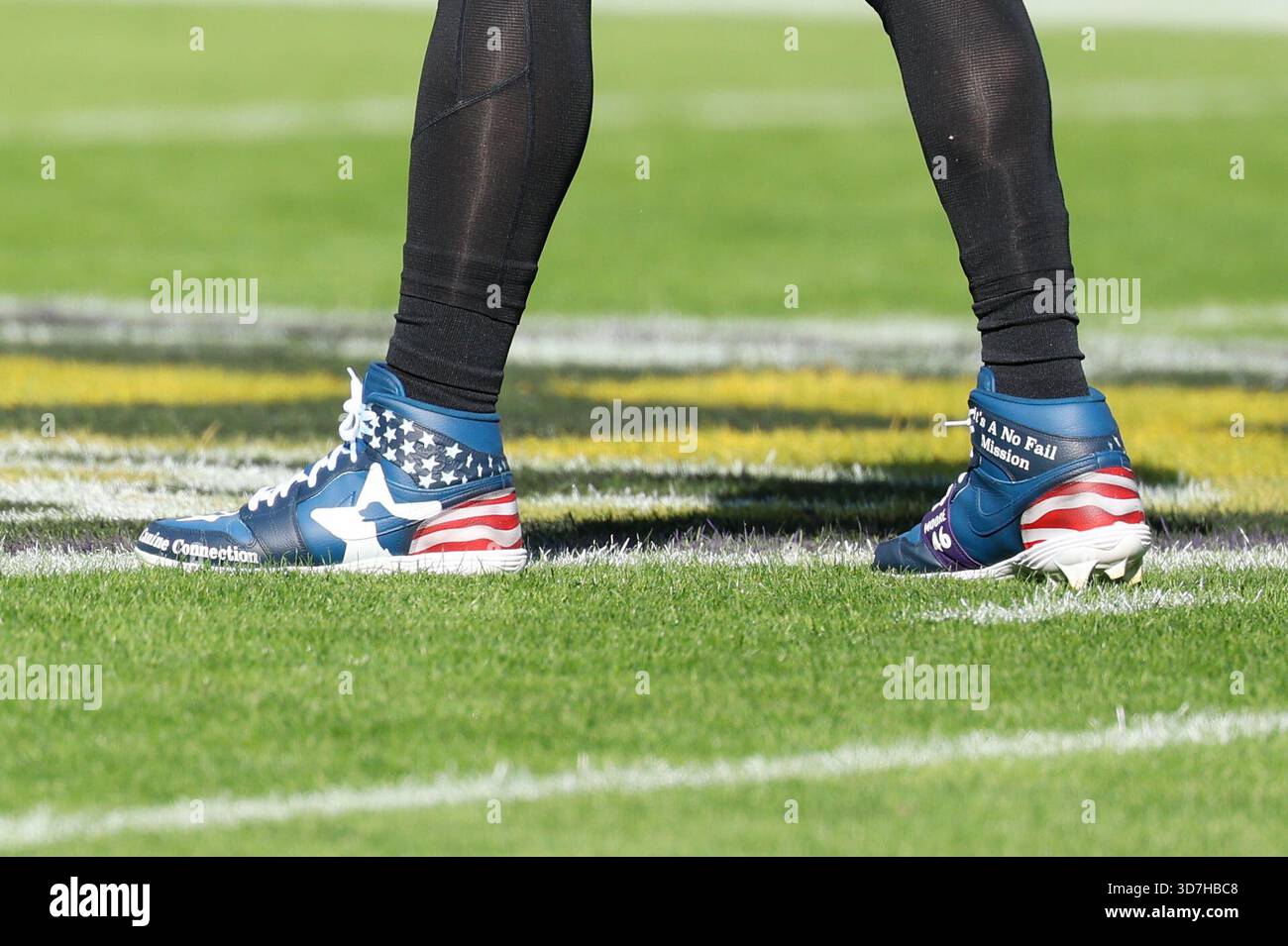 Baltimore Ravens long snapper Nick Moore wears specialized shoes for My ...