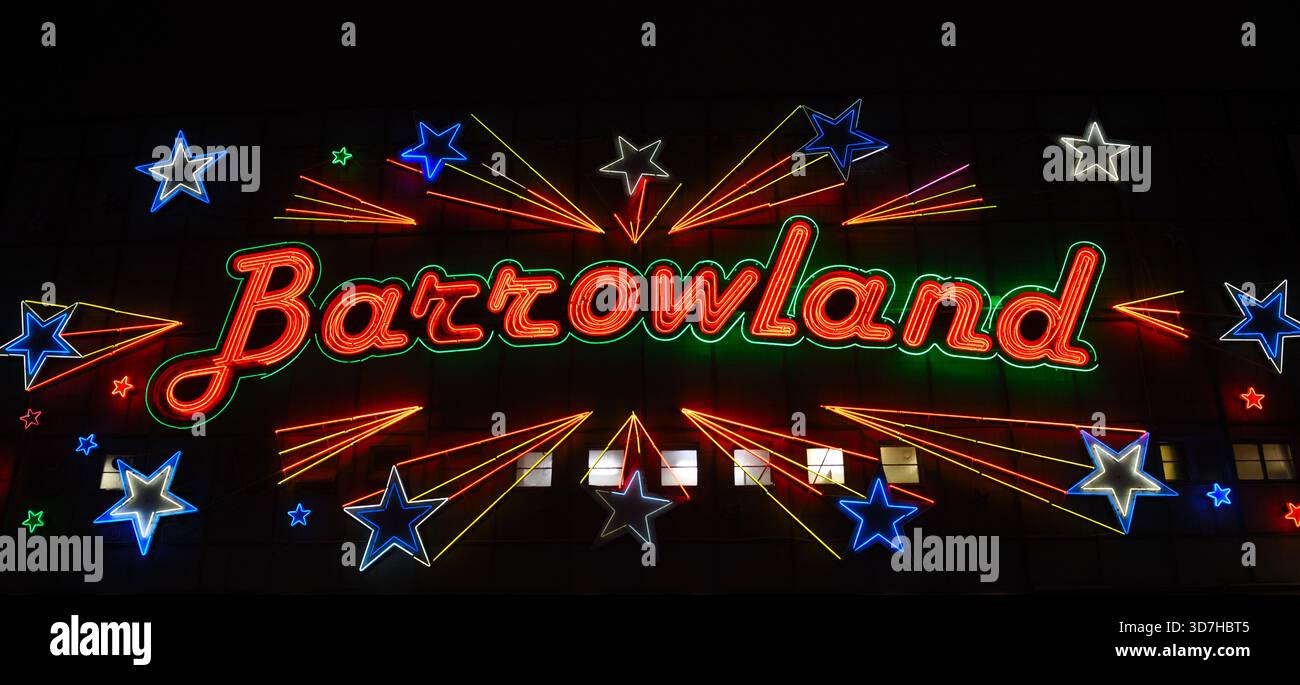 The Barrowland neon lights display at the 'Barras' music venue in the ...
