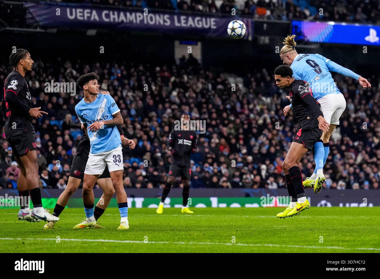 MANCHESTER, ENGLAND - NOVEMBER 25: Jarell Quansah of Bayer 04 ...