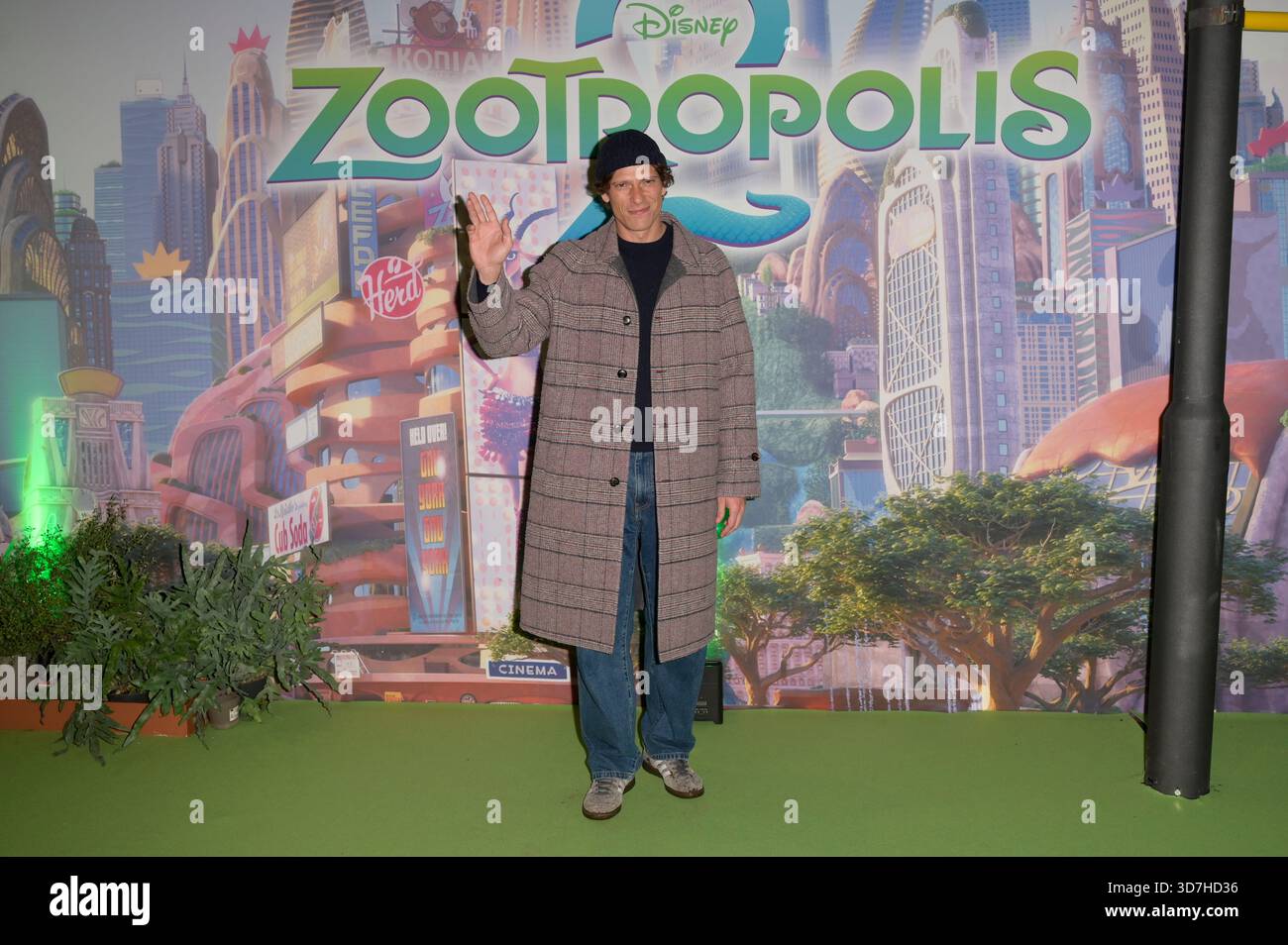 Matteo Martari attends the Disney movie premiere Zootropolis 2 green ...