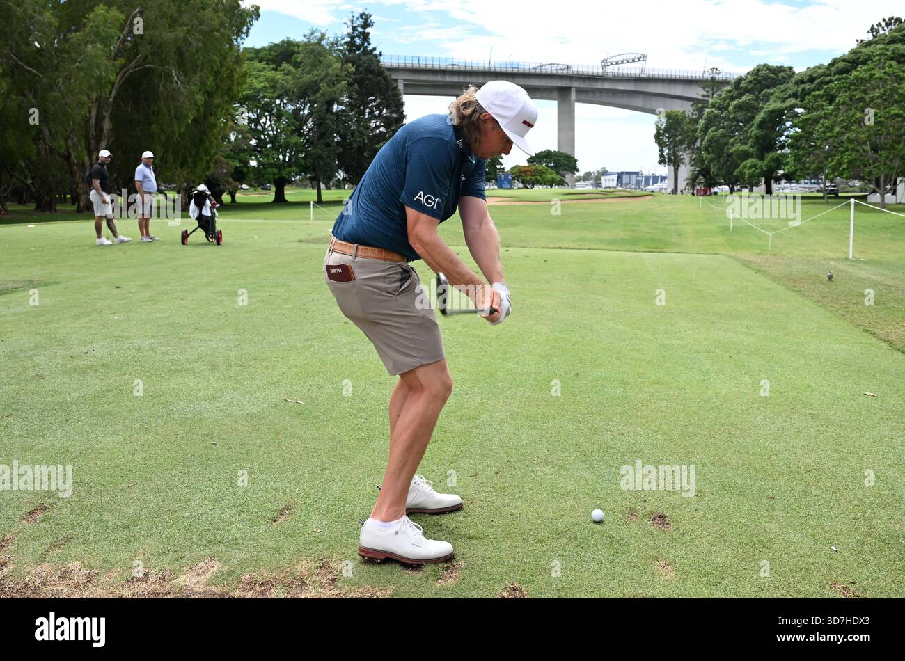Cameron Smith of Australia tees off during the pro-am before the ...