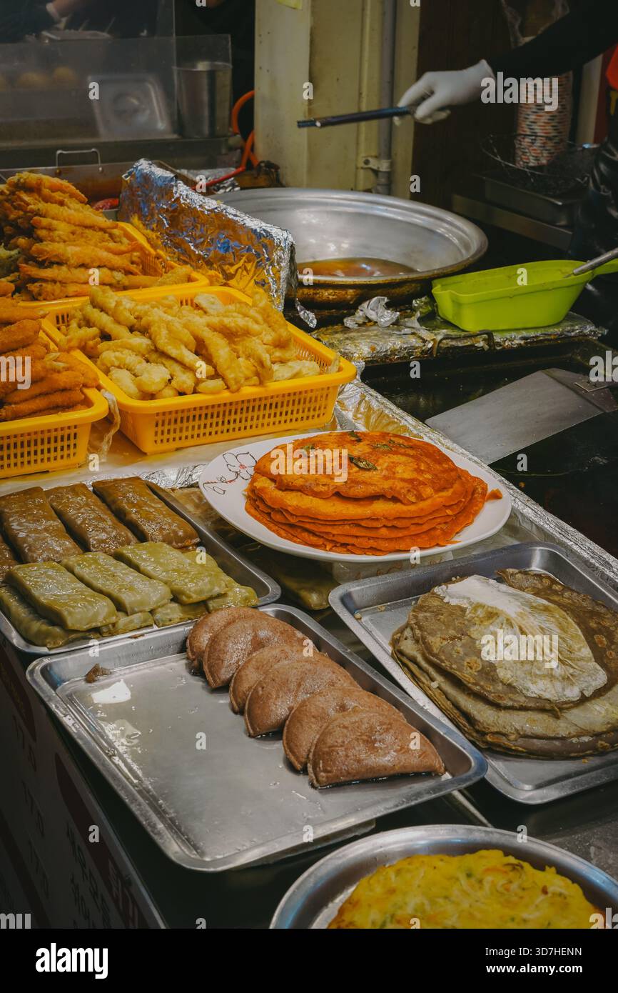 Various Types of Korean Traditional Jeon (Pancakes) and Fried Dishes ...