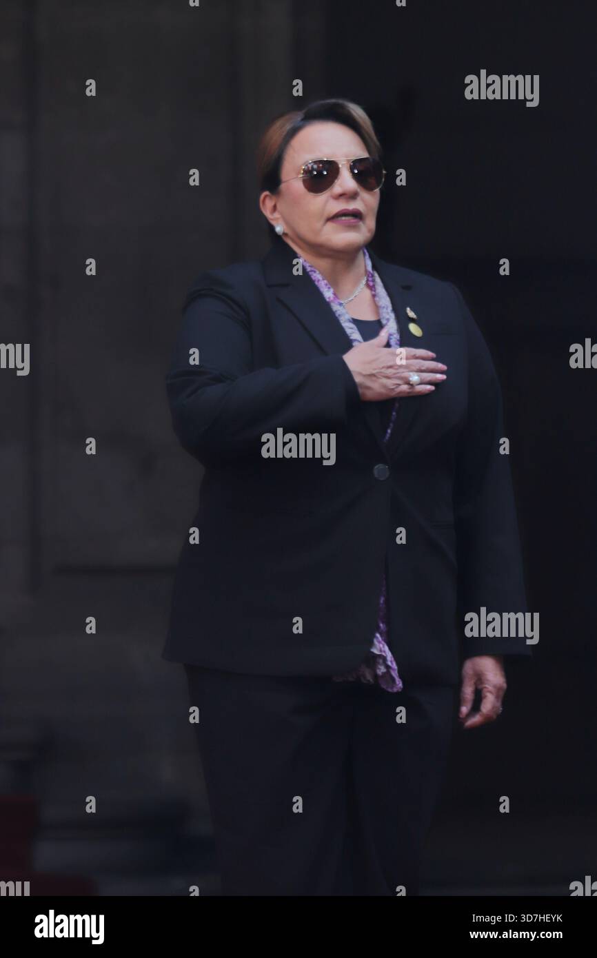 President of Honduras, Xiomara Castro during the official welcoming ...