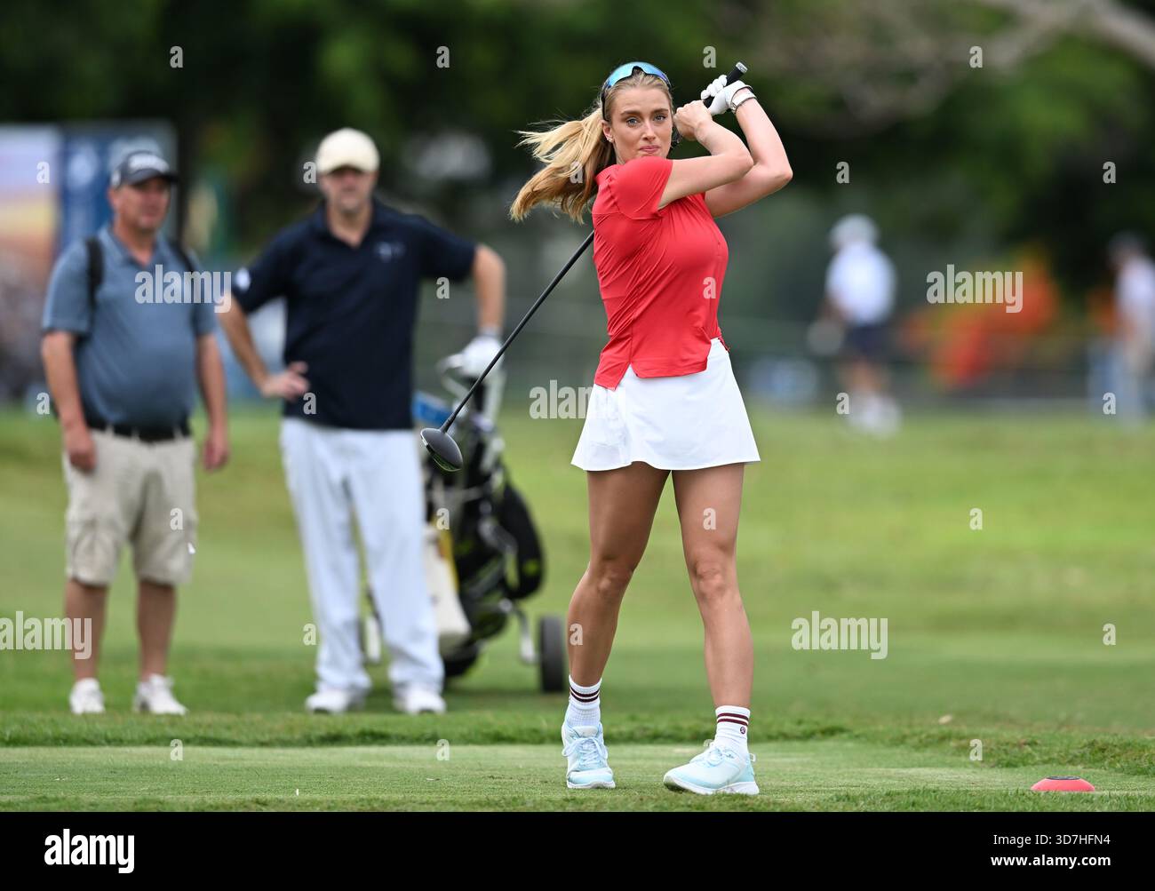 Grace Hayden is seen playing during the pro-am before the Australian ...