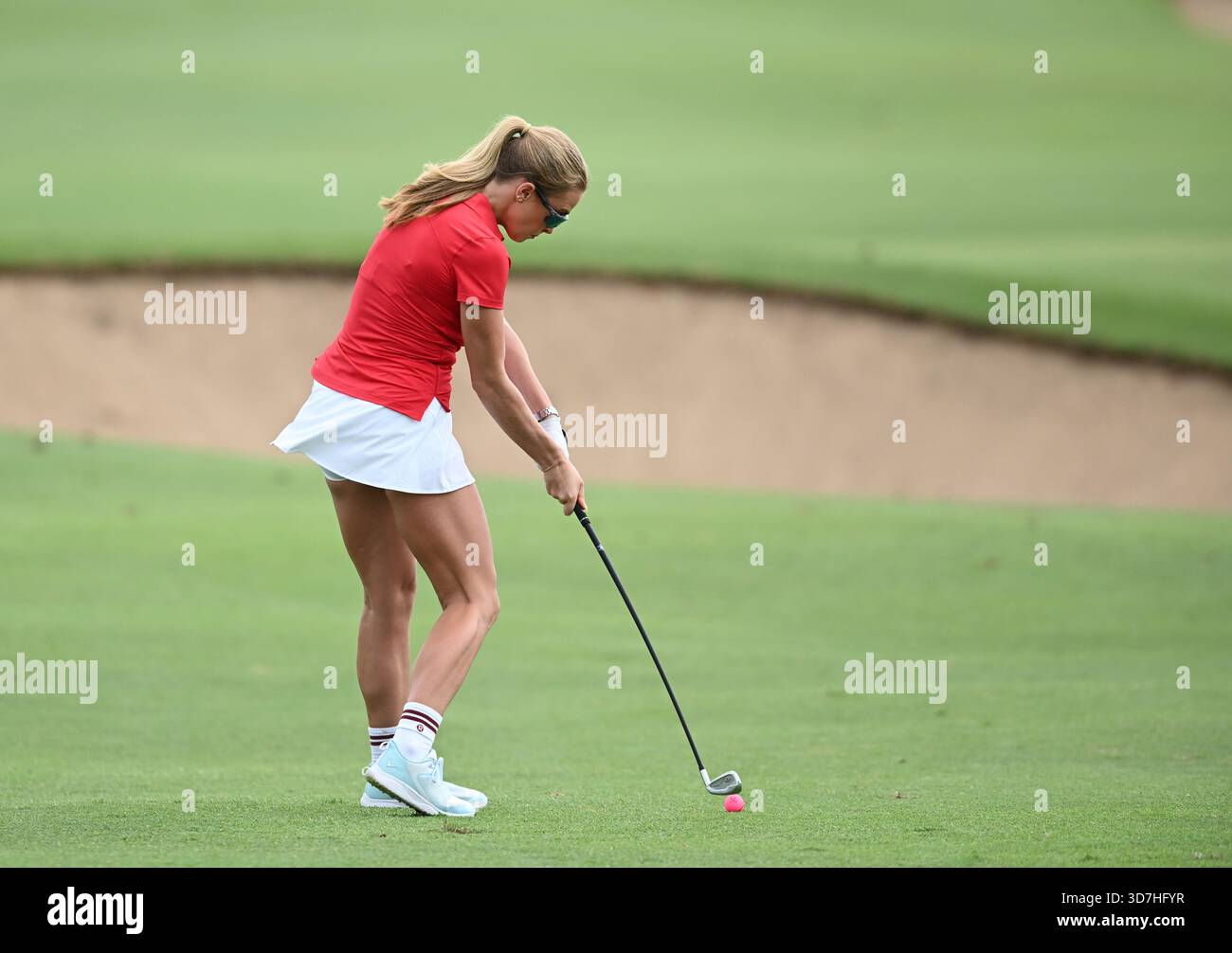 Grace Hayden is seen playing during the pro-am before the Australian ...