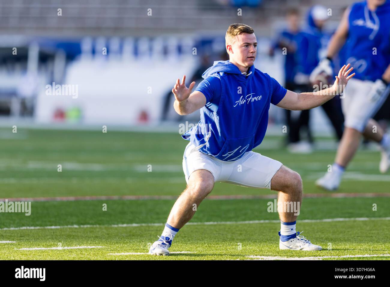 November 22, 2025: Air Force long snapper Jake Helms (42) practicing ...