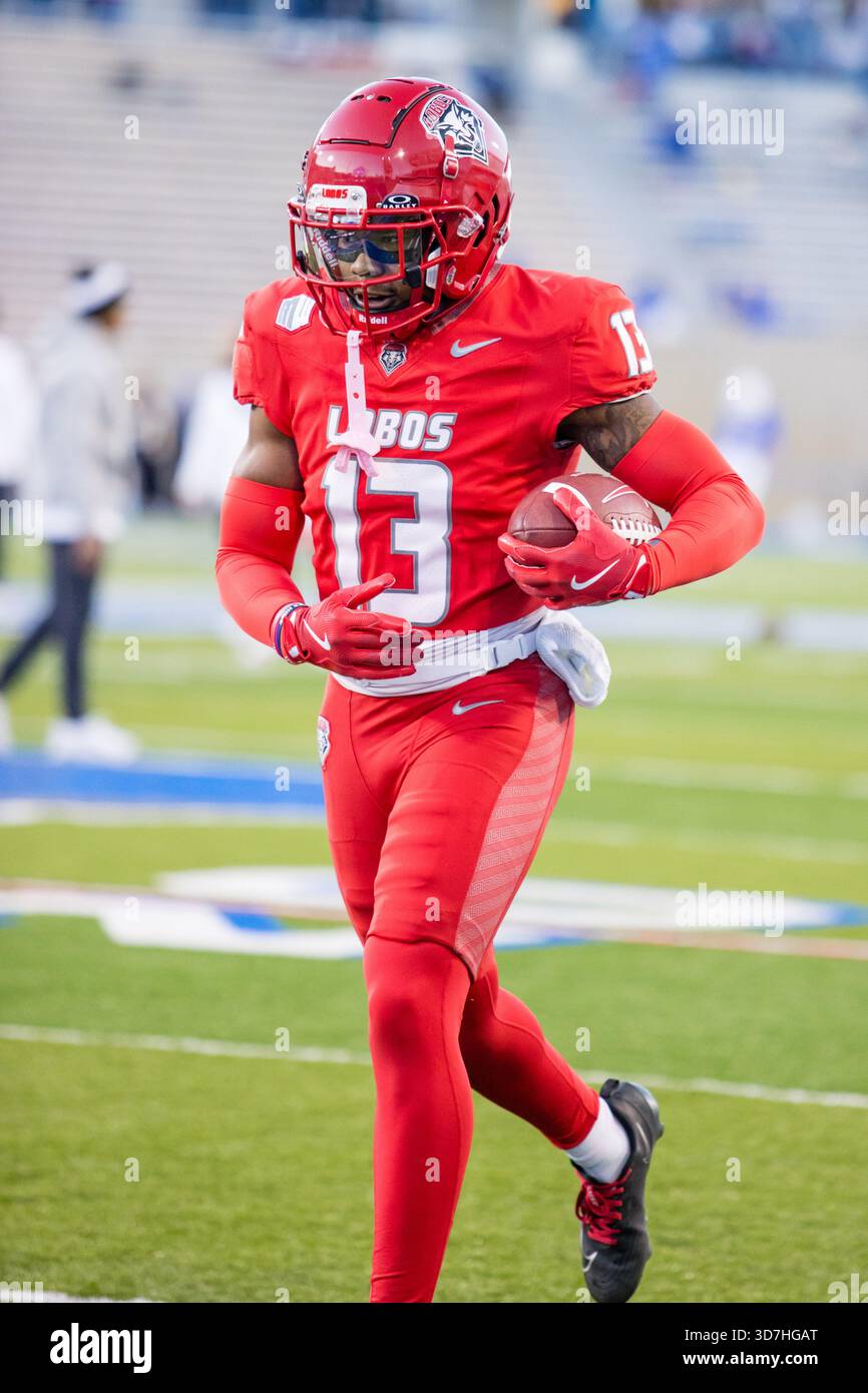 November 22, 2025: New Mexico safety Chris Gant Jr. (13) prior to a ...