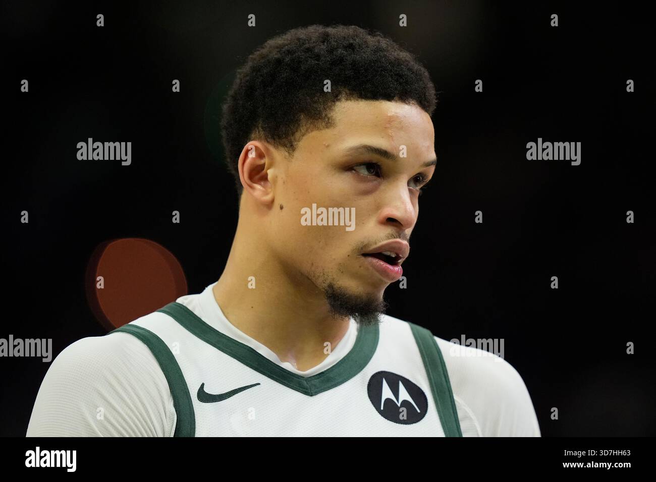 Milwaukee Bucks' Ryan Rollins looks on during an NBA basketball game ...