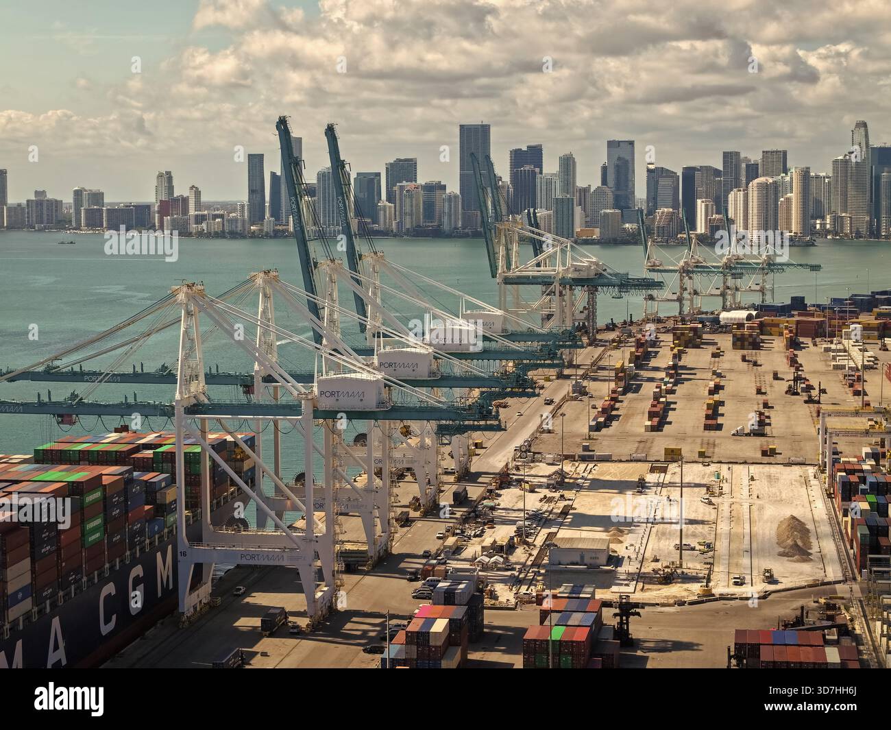Miami, Florida - February 04, 2025: Freight container of cargo. Port of ...
