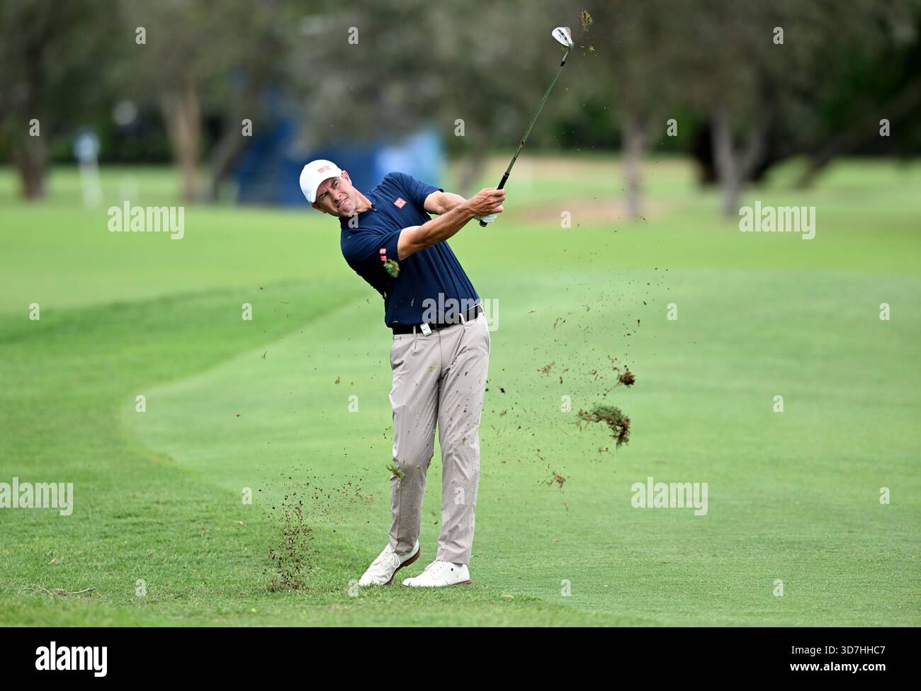 Adam Scott of Australia in action during the pro-am before the ...