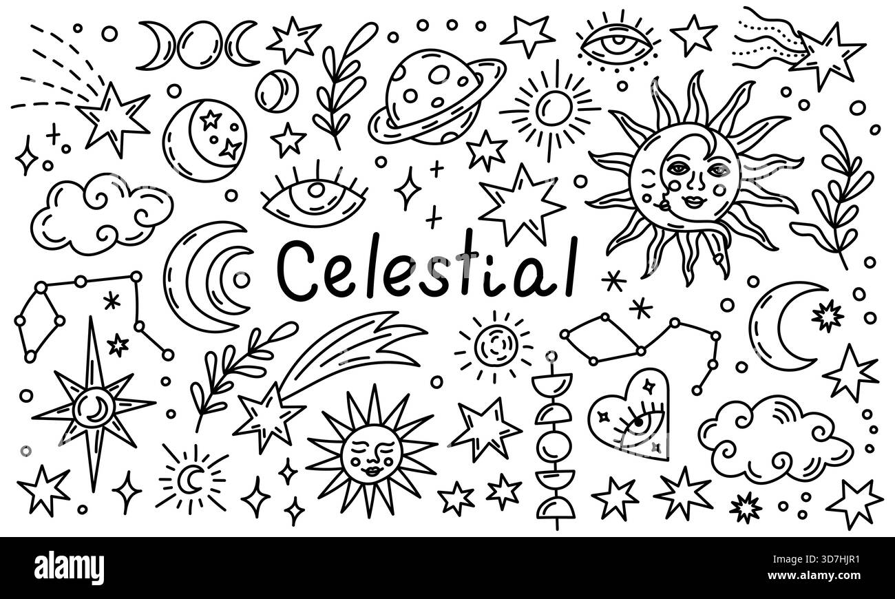 Constellation stars drawn in Stock Vector Images - Alamy