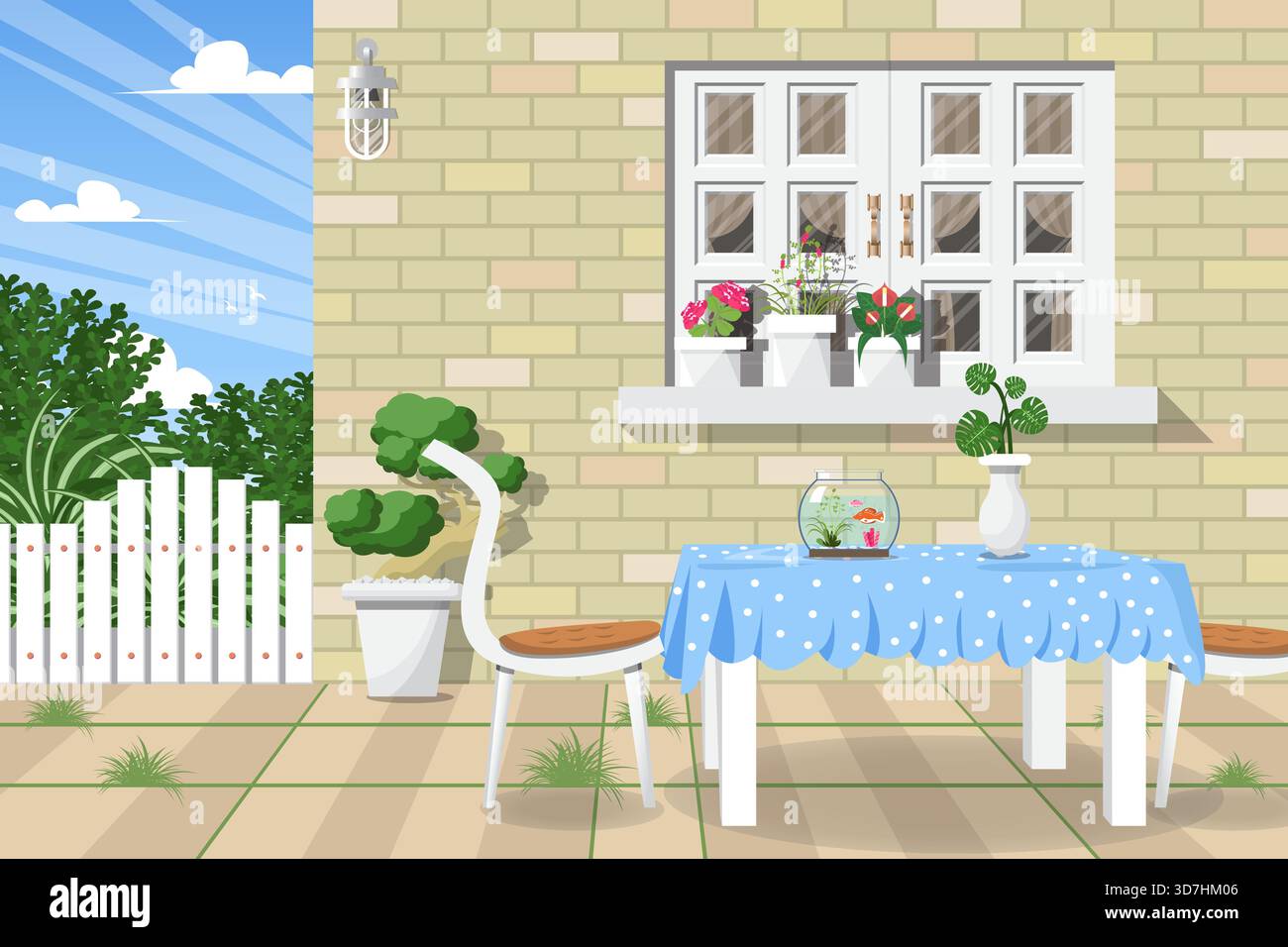 Jar flower on table Stock Vector Images - Alamy