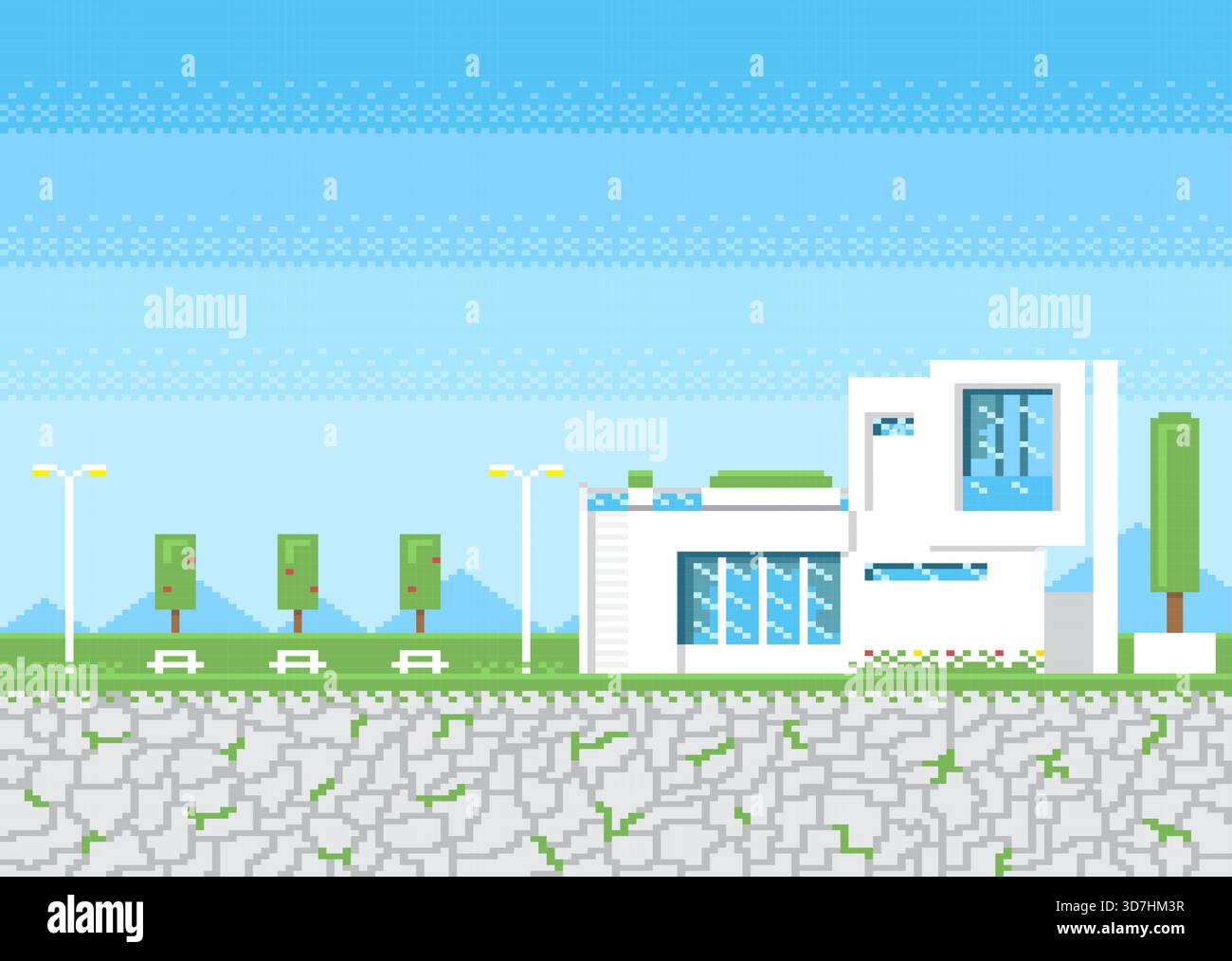 Post modern garden Stock Vector Images - Alamy