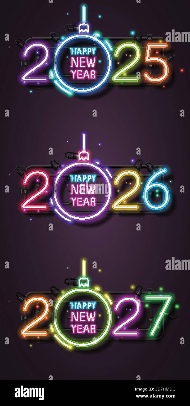 2026 sign night Stock Vector Images - Alamy