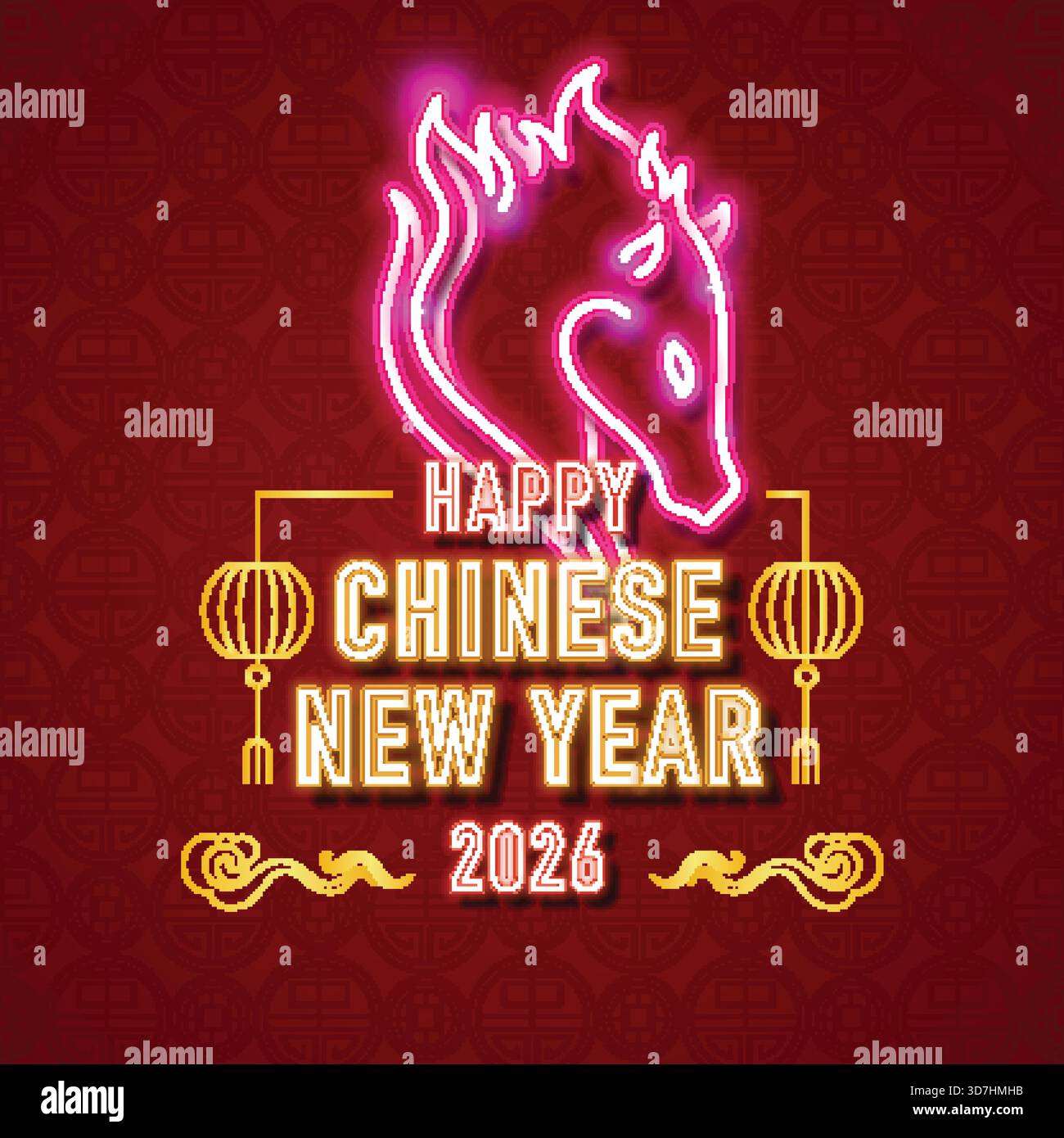 Glowing red year 2026 Stock Vector Images - Alamy